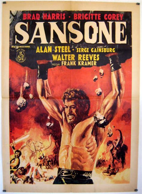 "SANSONE" MOVIE POSTER - "LA FURIA DI ERCOLE" MOVIE POSTER