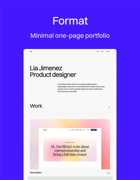 format portfolio html5 responsive website template
