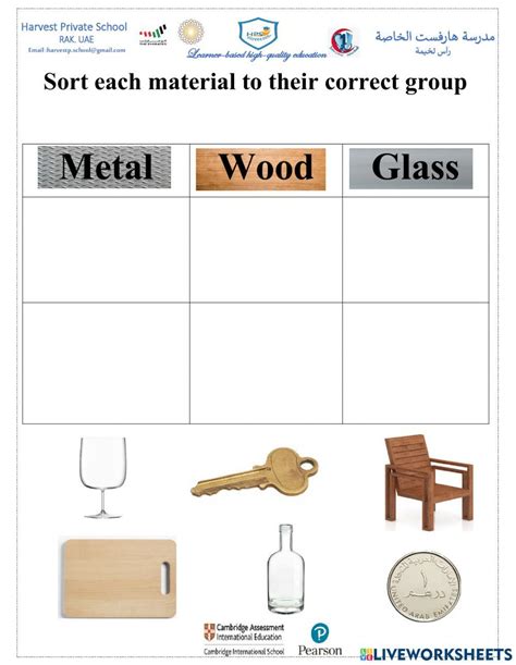 733158 Materials Sorting Necie1113 Liveworksheets