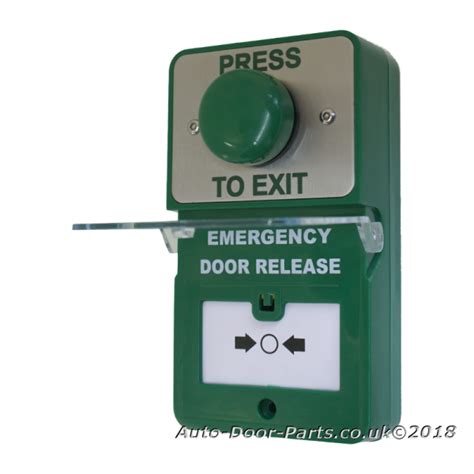 Emergency Door Release Combined With Green Dome Button Press To Exit These Dual Units Combine