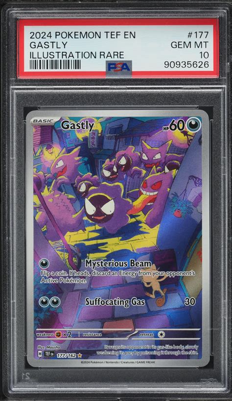2024 Pokemon Sv Temporal Forces Illustration Rare Gastly 177 Psa 10