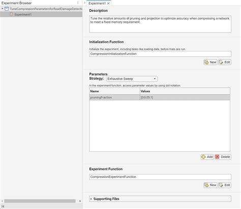 tune compression parameters for sequence classification network for