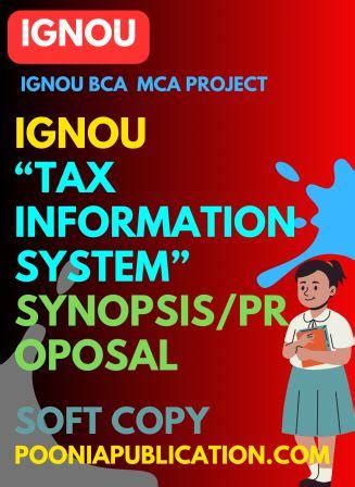 Synopsis Proposal Tax Information System Project ASP NET