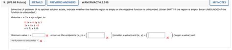 solved function is unbounded minimize c 2x 4y subject to