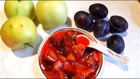 ვაშლის და ქლიავის მურაბა Варенье из яблок и слив Заготовки на зиму Youtube