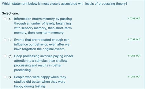 Solved Which Statement Below Is Most Closely Associated With