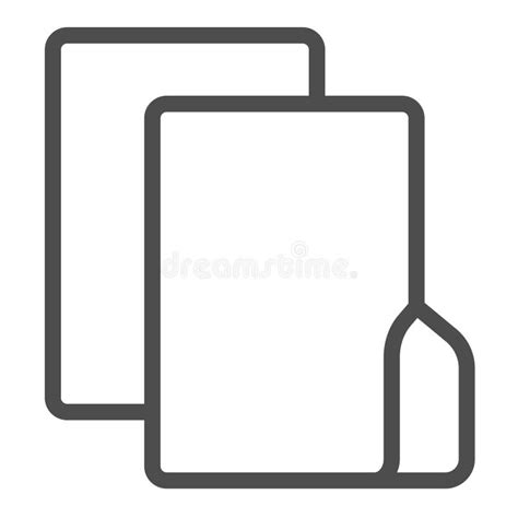 Two Folders Moving Line Icon Windows Pack Concept Vector Graphics Stock Vector Illustration