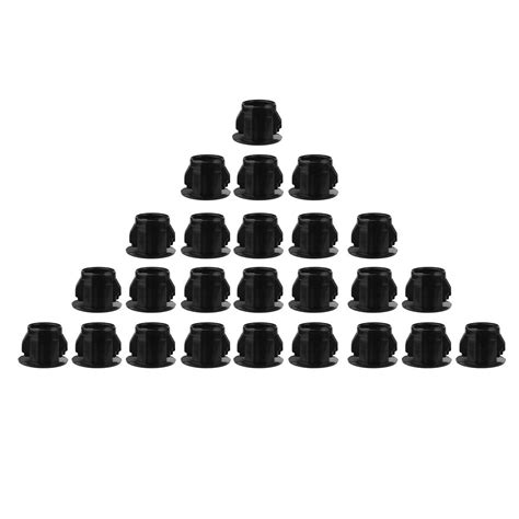 Homemaxs 100 Pcs Pipe Choke Plug Plastic Plugs And Caps Chassis Plug 1 5x1cm Black