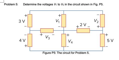 solved 5 determine the voltages v1 to v4 in the circuit