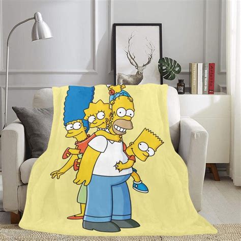 Bart Simpson Throw Blanket Ts Etsy