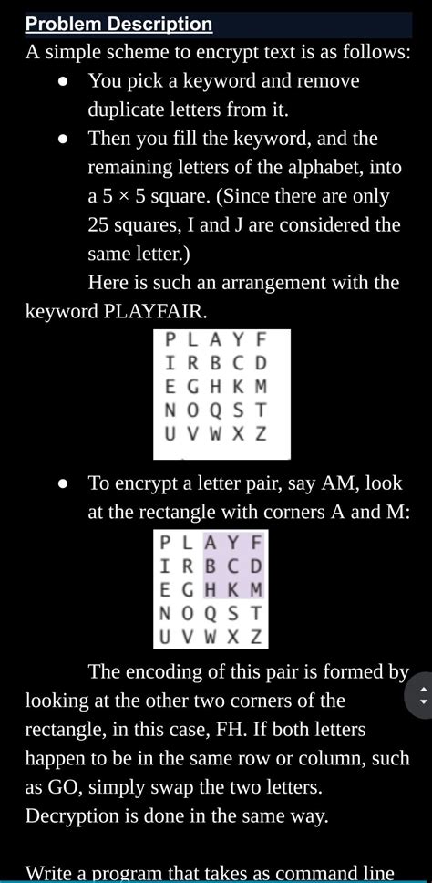 Solved Problem Description A Simple Scheme To Encrypt Text