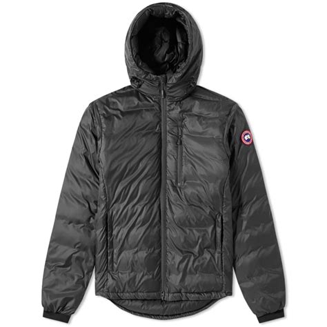 Canada Goose Lodge Hooded Jacket Graphite And Black Canada Goose