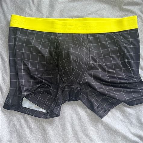 Dickies Underwear And Socks Yellow And Black Checkered Mens Boxer