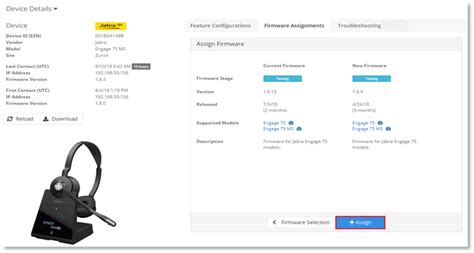 Updating Firmware Already Assigned To Device
