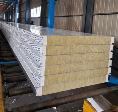 Fireproof Rock Wool Sandwich Panels Cladding Exterior Wall Boards Ce