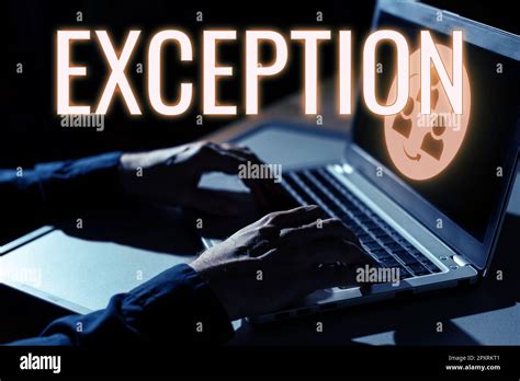 Writing Displaying Text Exception Word For Person Or Thing That Is