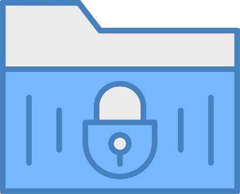 Secure Folder Line Filled Blue Icon 43582713 Vector Art At Vecteezy