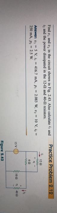 solved practice problem 2 12 find v and v in the circuit