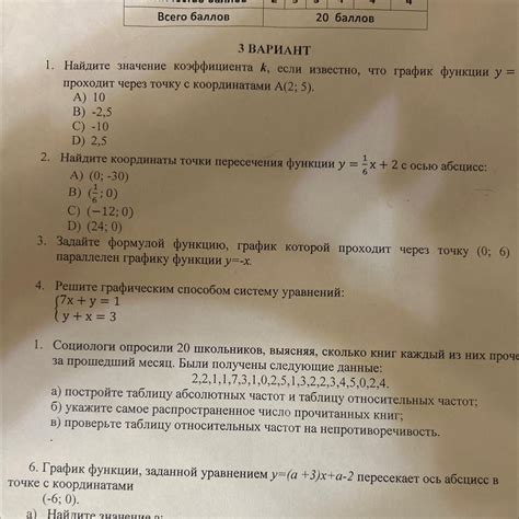 Найдите координаты точки пересечения функции у 1 6x 2 с осью абсцисс помогите пожалуйста