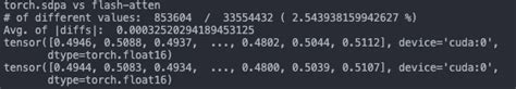 Different Result Between Flash Attn Varlen Kvpacked Func And Torch Scaled Dot Product