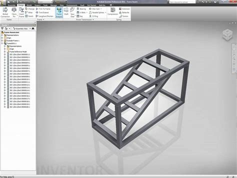 frame generator autodesk inventor 2011 youtube