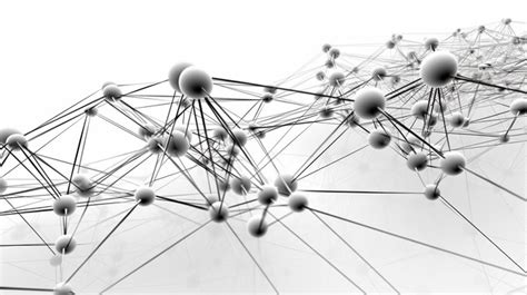 Interconnected Figures In A Network Concept On White Background 3d Rendered Connecting Lines