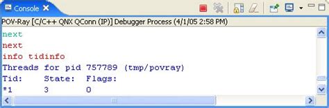 Console View Gdb Using