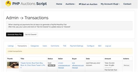 php auctions script by crivion codecanyon