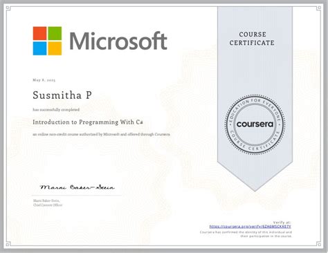 csharp programming microsoft coursera learning softwaredevelopment… susmitha p