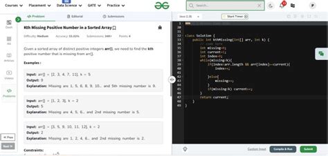 Gfg160 Gfg160series Geeksforgeeks Day35 Codingchallenge Parthvi