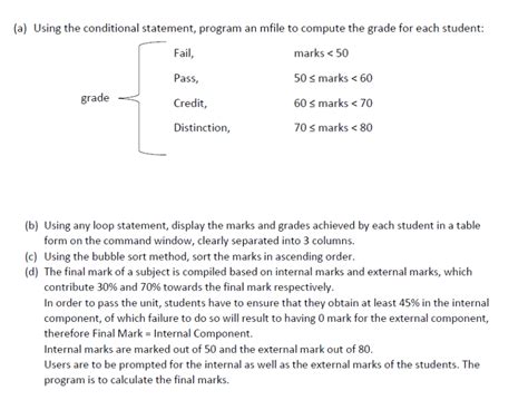 Solved A Using The Conditional Statement Program An Mfile