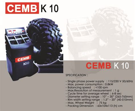 Menjual Alat Alat Bengkel Balancing Cemb Italy K 10 Untuk Ban Besar