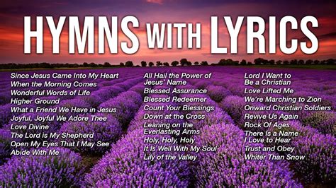 Hymns With Lyrics 1 Hour Of Hymns Sing Along With On Screen Lyrics