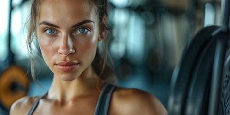 Premium Photo Athletic Sporty Healthy Girl Smiling Standing In The