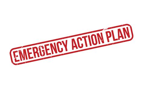 Red Emergency Action Plan Rubber Stamp Seal Vector 23393933 Vector Art