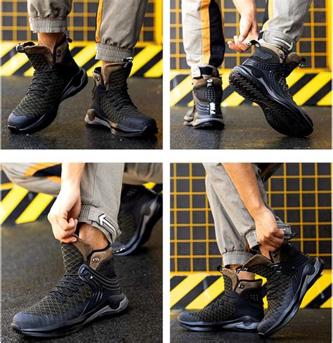 Sylphid Steel Toe Boots For Men Safety Shoes For Women Work Sneakers