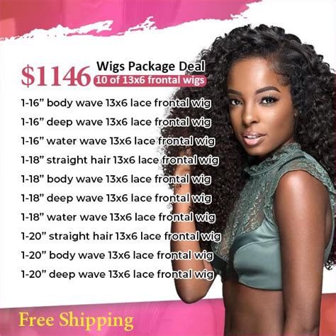 10 Of 13x6 Lace Frontal Wigs Package Deals Pre Plucked Human Hair