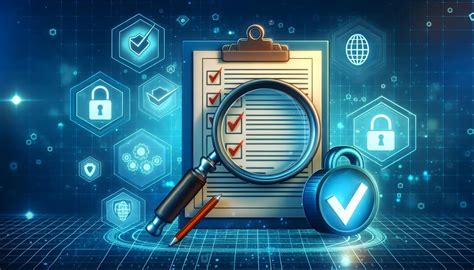 2d Vector As Security Audit Icon With A Checklist And Magnifying Glass Concept As Vector