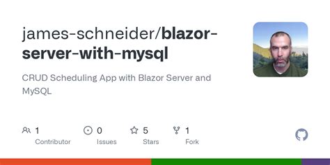 Github James Schneider Blazor Server With Mysql Crud Scheduling App With Blazor Server And Mysql