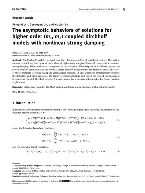 pdf the asymptotic behaviors of solutions for higher order m1 m2