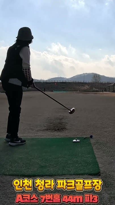 인천 청라 파크골프장 A코스 7번홀 44m 파3 티샷 보니아라 파크골프 Shorts 파크골프치는법 Youtube