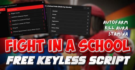 New Fight In A School Script Autofarm Kill Aura Stamina