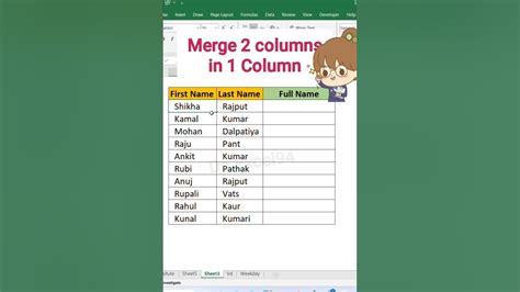 write full name in excel excel exceltips youtube