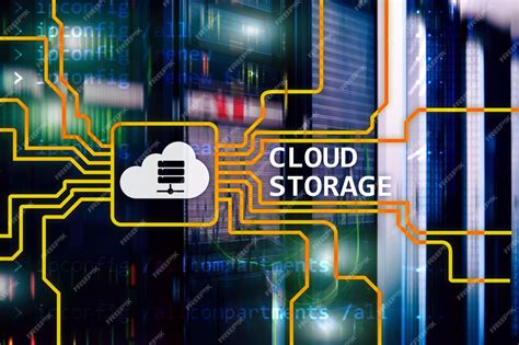 Premium Photo Cloud Data Storage Concept On Server Room Background