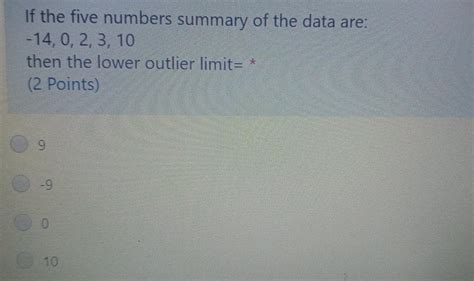 solved if the five numbers summary of the data are 14 0