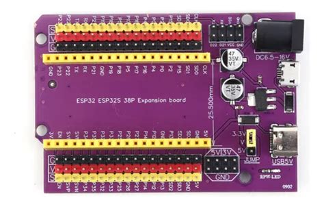 Esp32 Development Module Usb 38pin Type C Micro Module Gpio Mercadolivre