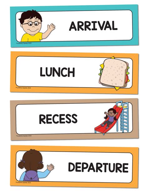 Preschool Daily Schedule Clipart
