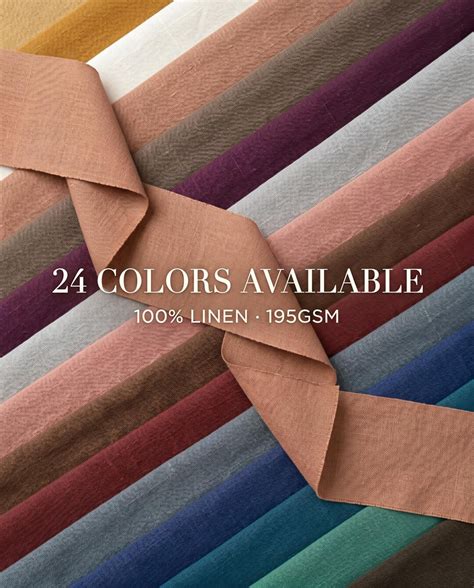Sandwashed Medium Weight Linen Fabric By The Yard 195gsm 100 Flax