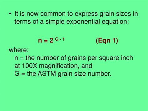 PPT ASTM GRAIN SIZE MEASUREMENTS PowerPoint Presentation Free Download ID