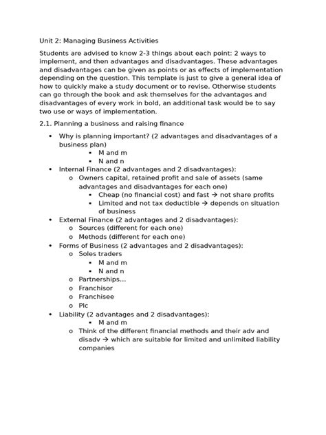 Revision Document Template Pdf
